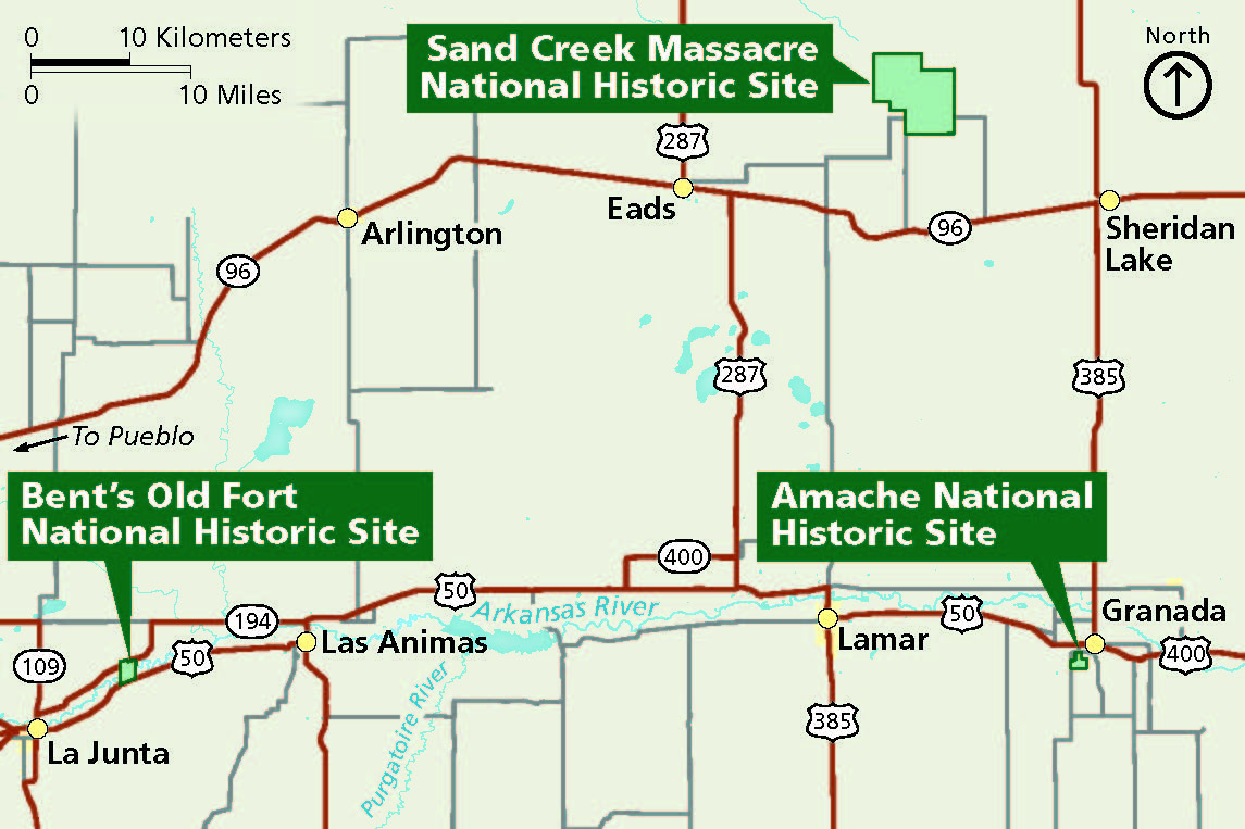 Battle Of Sand Creek Map