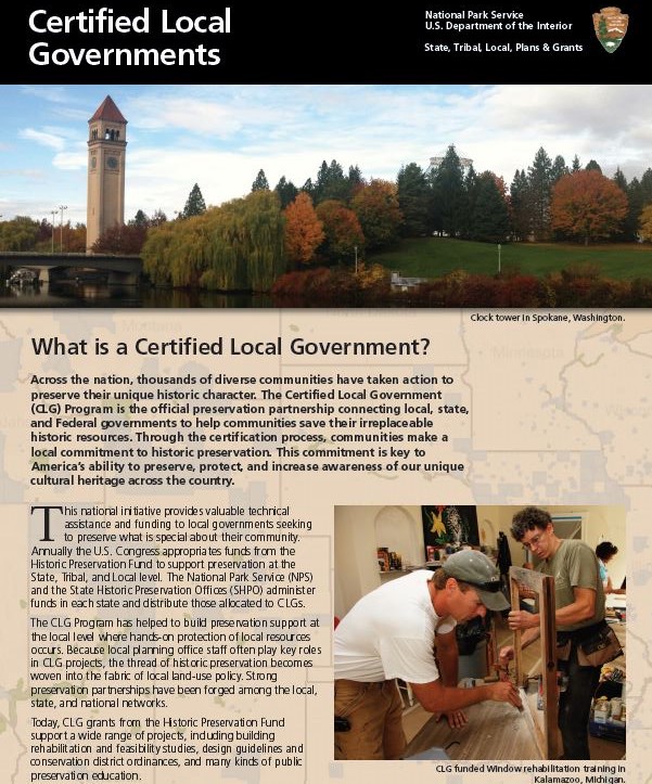 Publications - Certified Local Governments (U.S. National Park Service)