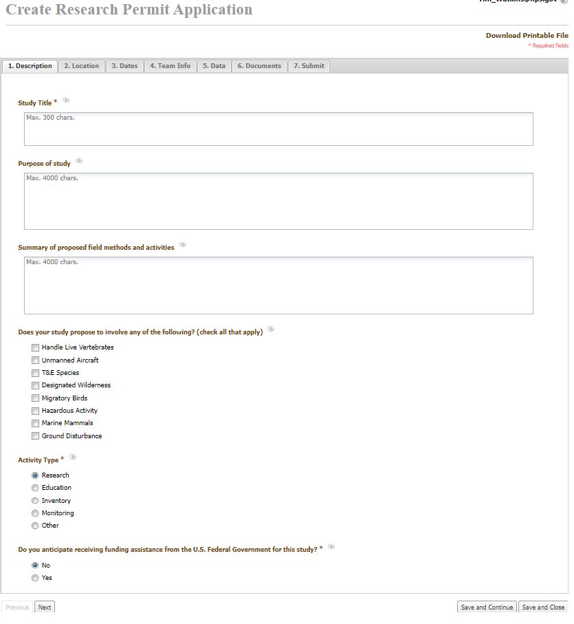 Apply for a Research Permit - Science (U.S. National Park Service)