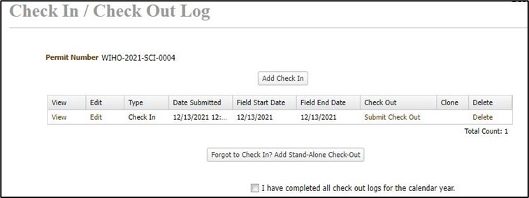 Check Out for Fieldwork - Science (U.S. National Park Service)