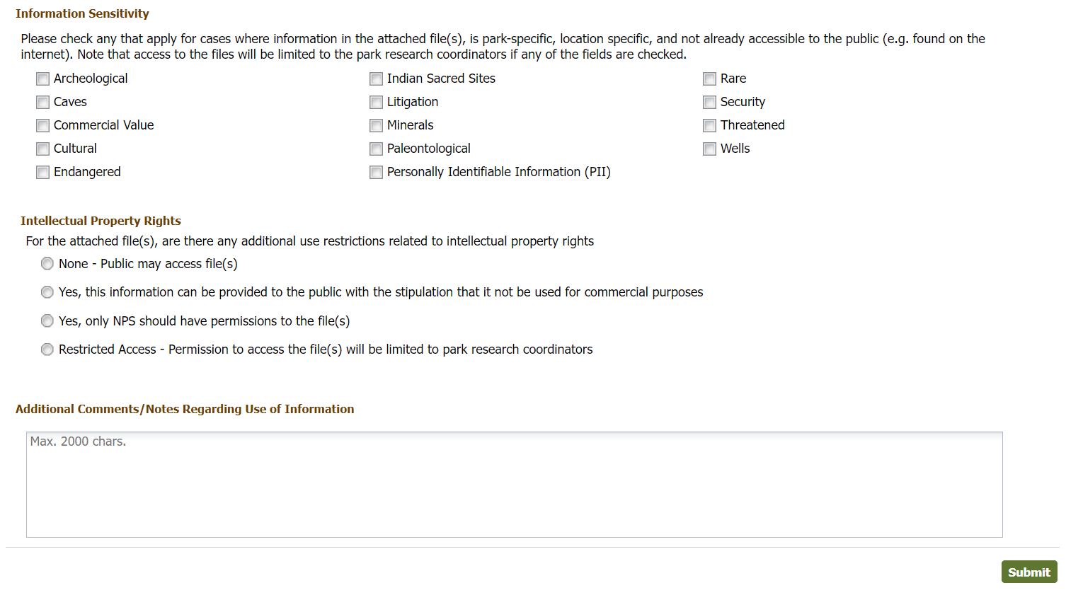 Submit Data and Final Reports - Science (U.S. National Park Service)