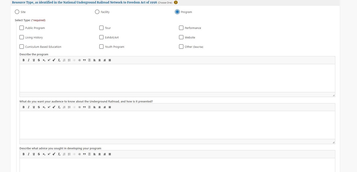 Application Instructions - Underground Railroad (U.S. National Park ...