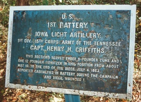 1st Battery Iowa Light Artillery - Vicksburg National Military Park (U ...
