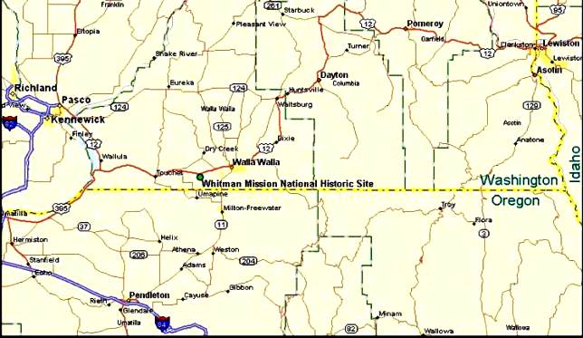 Directions - Whitman Mission National Historic Site (U.S. National Park ...