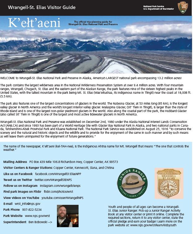 Park Newspaper, the K'elt'aeni - Wrangell - St Elias National Park ...