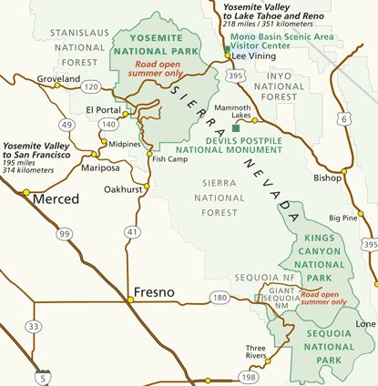 Regional Information - Yosemite National Park (U.S. National Park Service)