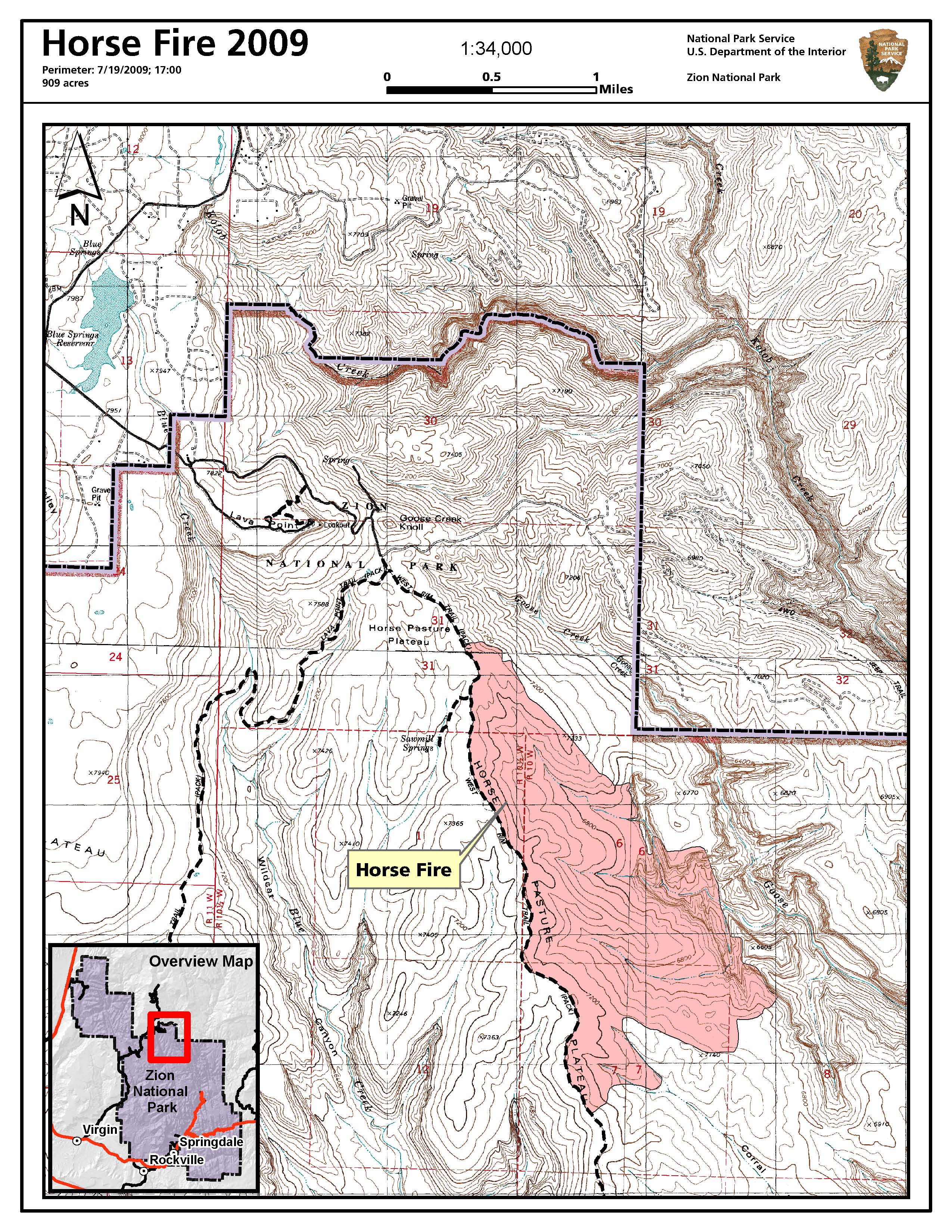 Horse Fire - Zion National Park (U.S. National Park Service)