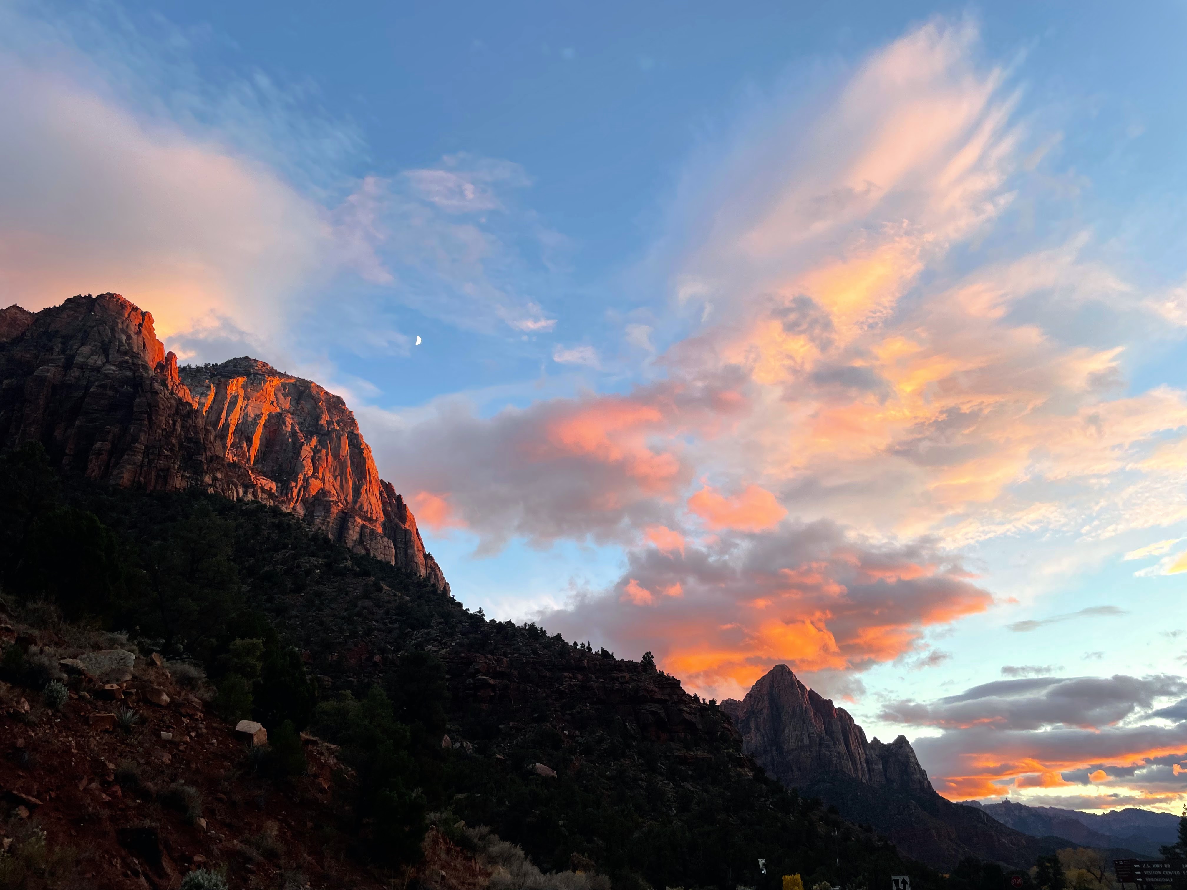 Sunrise and Sunset - Zion National Park (U.S. National Park Service)